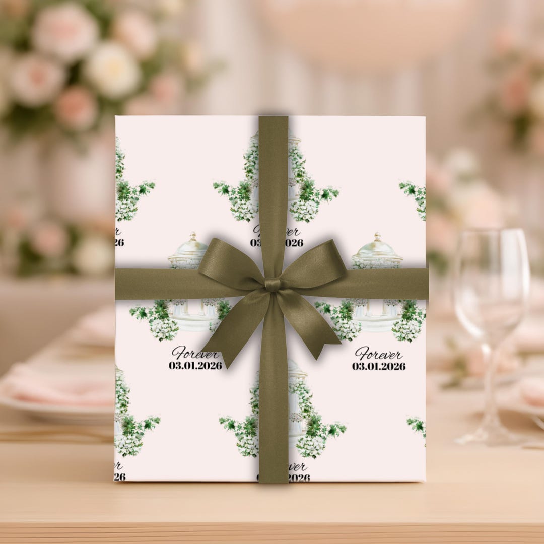 Personalized Wedding Wrapping Paper: Bridal Shower, Engagement Gift - Etsy