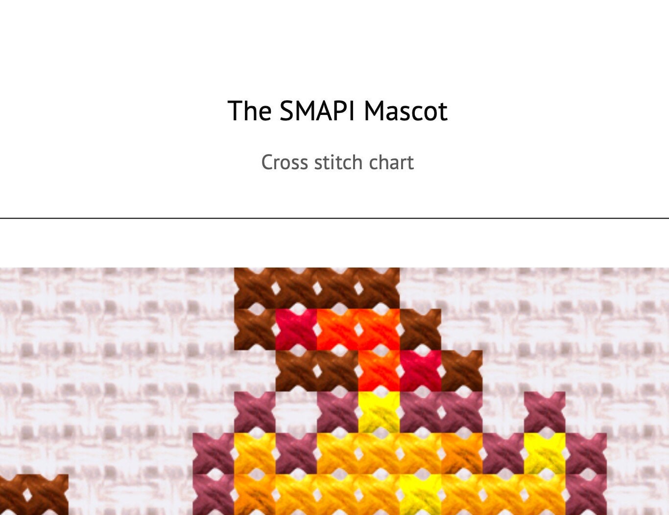 Mini Cross Stitch Pattern Stardew Valley "the SMAPI Mascot" a ...