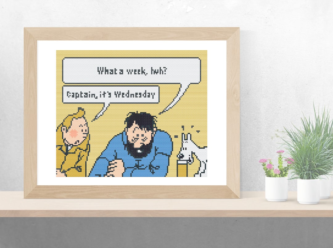 Funny Cross Stitch Pattern PDF Captain Its Wednesday Design Meme ...