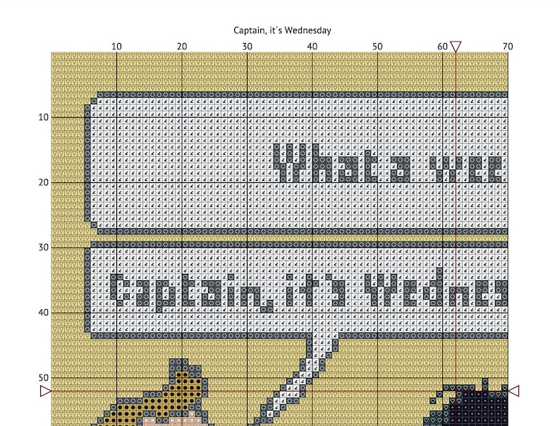 Funny Cross Stitch Pattern PDF Captain Its Wednesday Design Meme ...