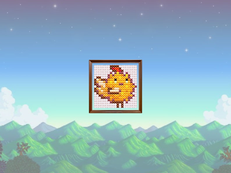Mini Cross Stitch Pattern Stardew Valley "the SMAPI Mascot" a ...