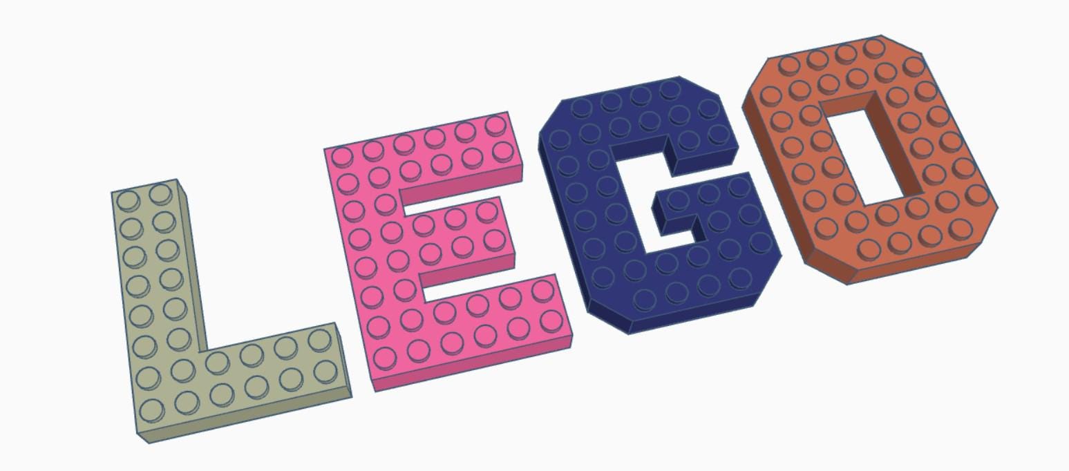 Medium Brick Letter Alphabet STL Digital Files Name Plate Cake Topper ...