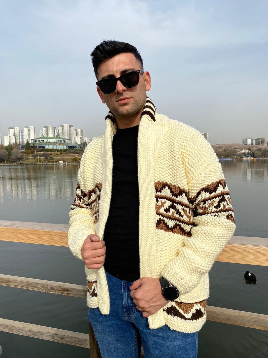 Hand Knitted Starsky & Hutch Cardigan: 50% Wool Replica - Etsy