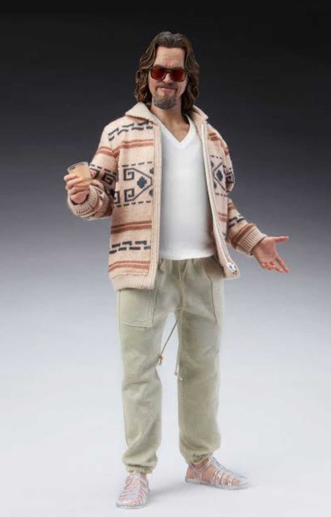 Hand Knit Wool Cardigan: Big Lebowski "the Dude" Style - Etsy