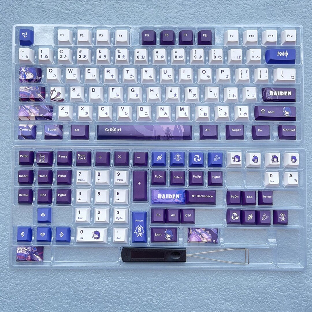 Genshin Impact Raiden Shogun Keycaps Cherry Profile Genshin - Etsy Canada