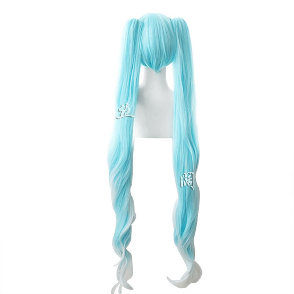 SNOW Wig Cosplay Wig MIKU Wig Ice Blue Long Ponytail Wig With Bangs ...