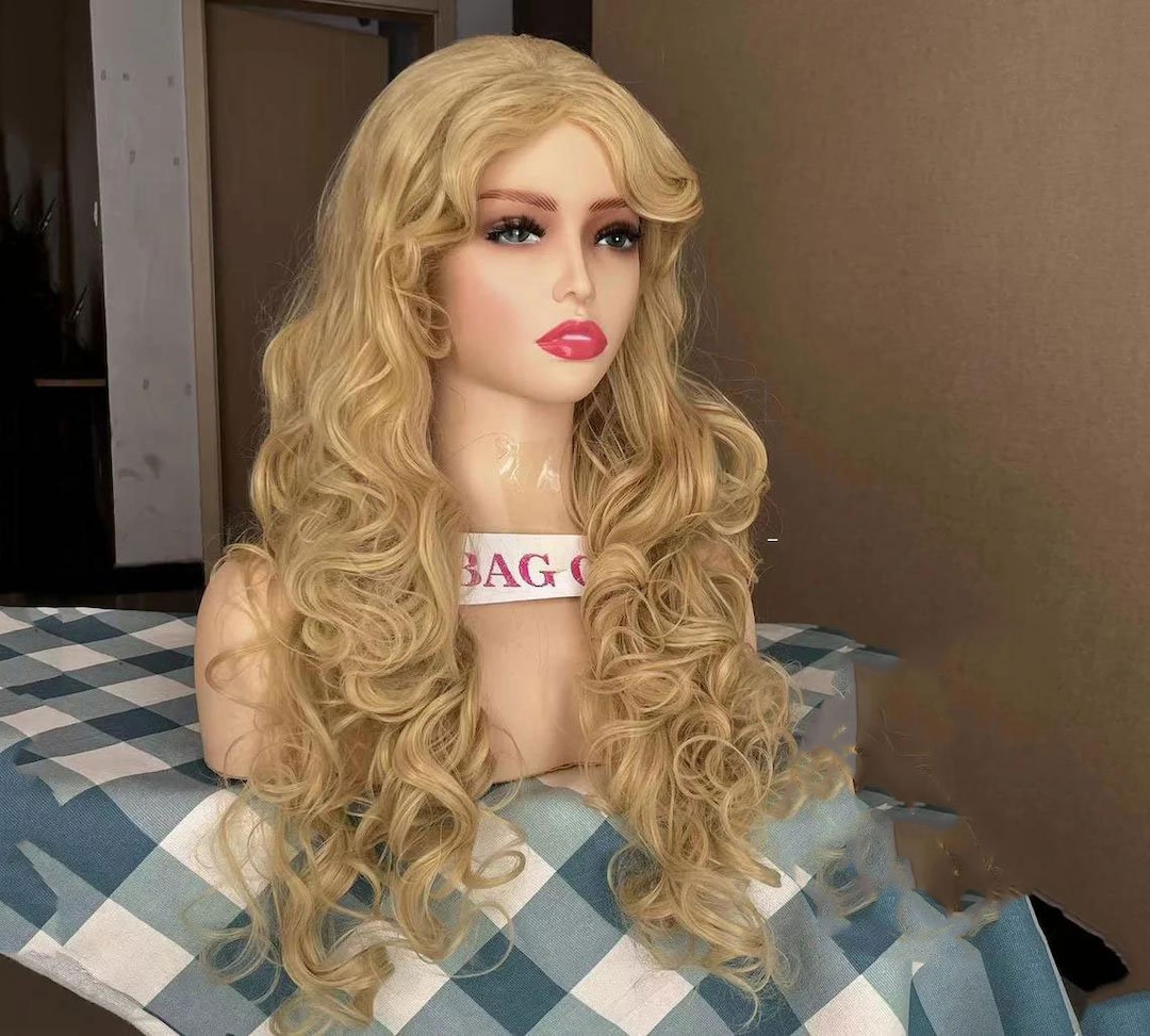 Aurora Cosplay Wig: Long Blonde Wavy Synthetic Wig With Bangs - Etsy
