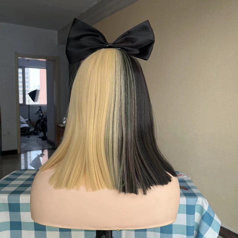 Wig Singer Sia Kate Isobelle Furler Wig Blonde and Black Wig Cosplay ...
