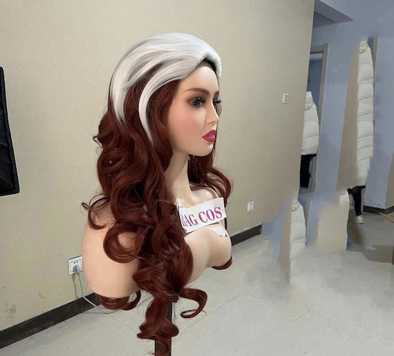 Wig Rogue Cosplay Wig X men Wig Brown Wig Long Wig Wavy Wig Halloween Wig Costume Wig for Women Synthetic Wig Etsy UK
