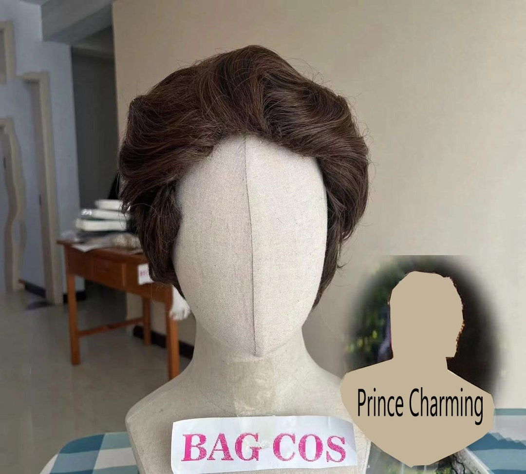 Prince Charming Wig: Brown Wavy Cosplay Costume Wig - Etsy