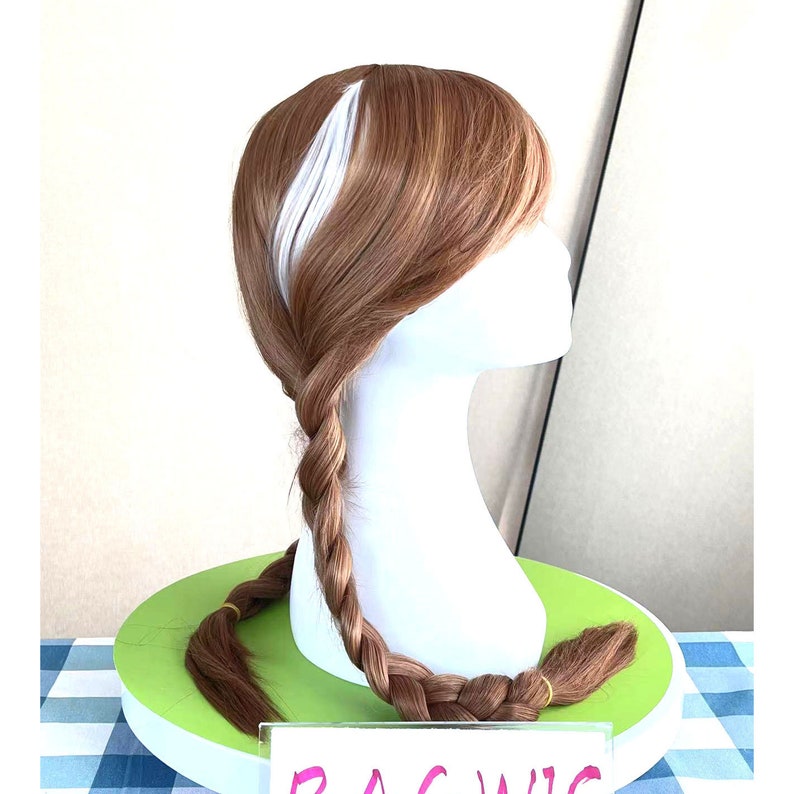 Princess Anna Wig: Braided Brown Synthetic Hair, Cosplay Wig - Etsy