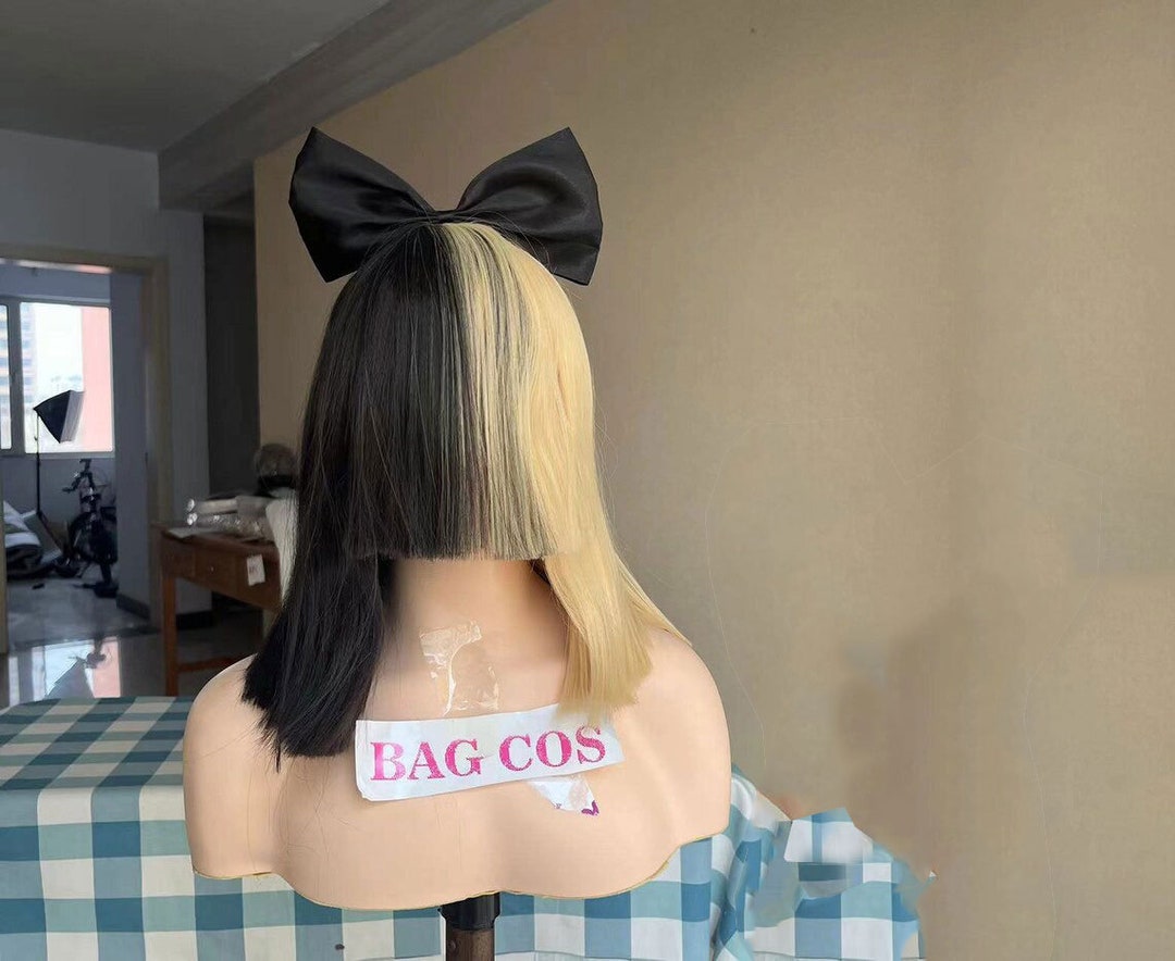 Wig Singer Sia Kate Isobelle Furler Wig Blonde and Black Wig Cosplay ...