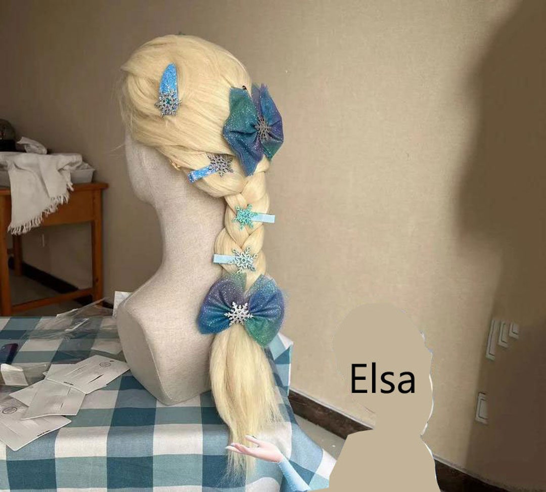 Wigs Braided Princess Elsa Wigs for Kids Cosplay Wigs Synthetic Costume ...
