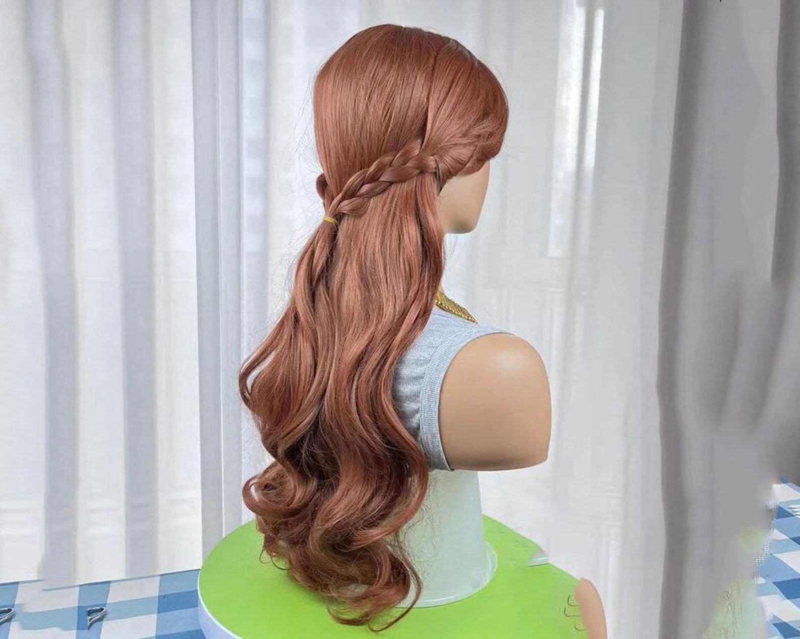 Princess Anna Cosplay Wig: Braided Brown Wavy Synthetic Wig - Etsy