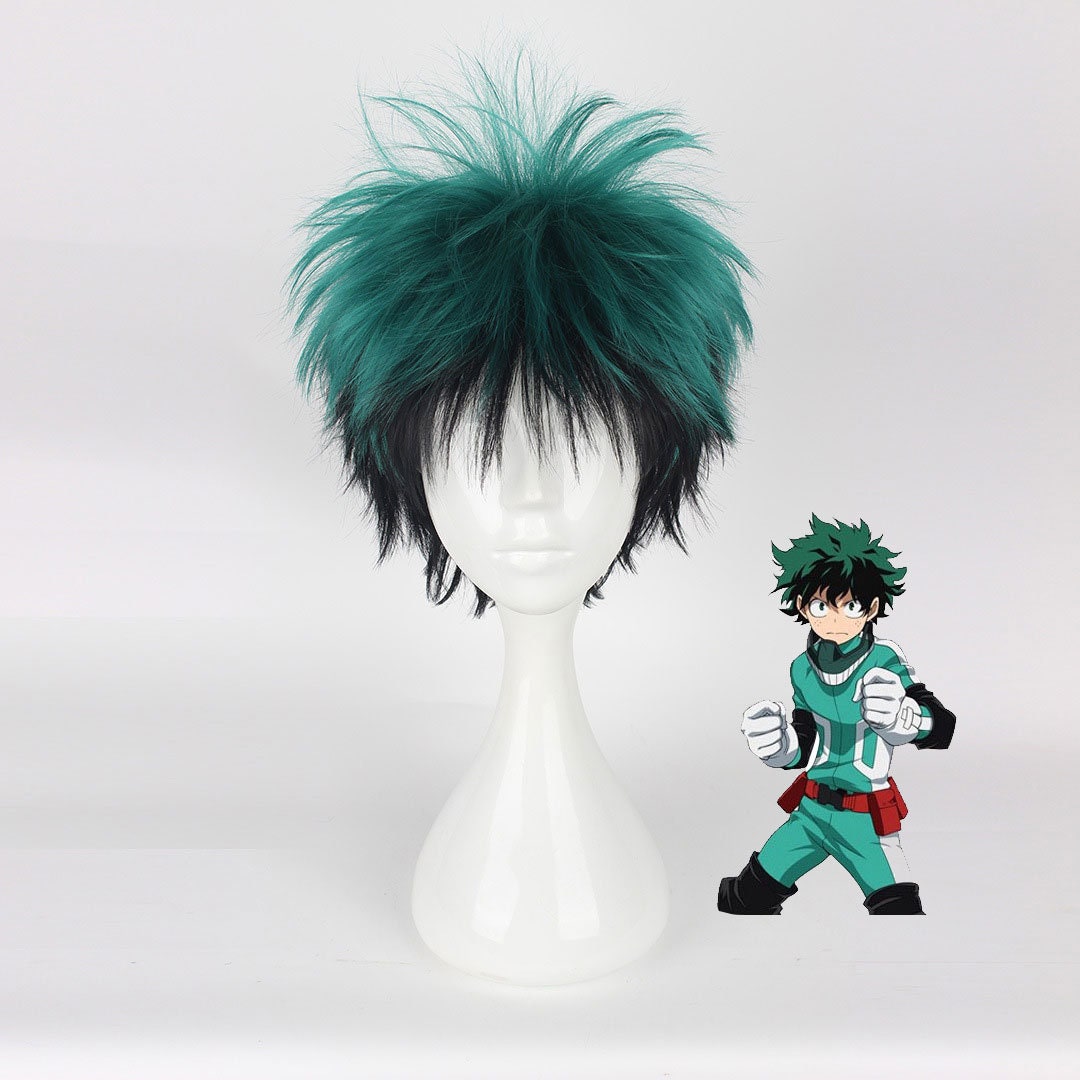 Wig Deku Wig Izuku Midoriya Wig Green Cosplay Wig Short Wig - Etsy
