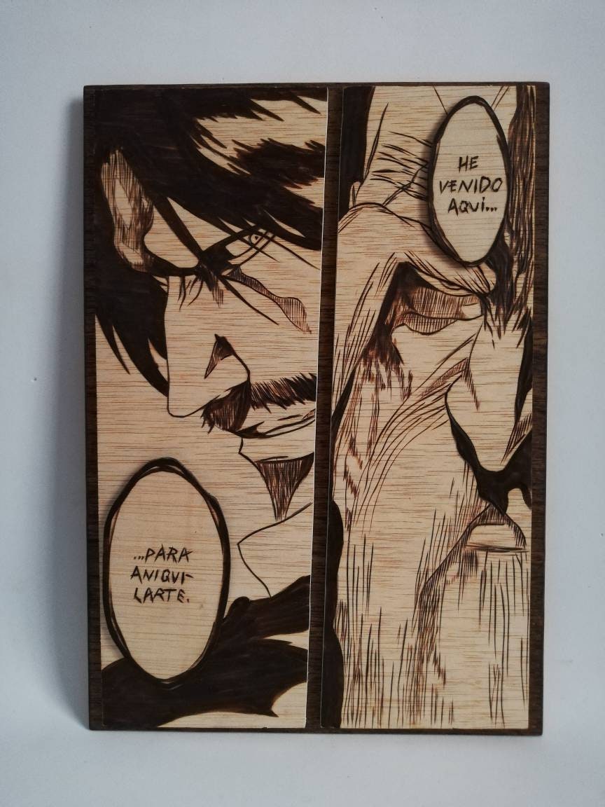 Anime Pyrography Painting in Wood Bleach Ichigo Painting Wall ...