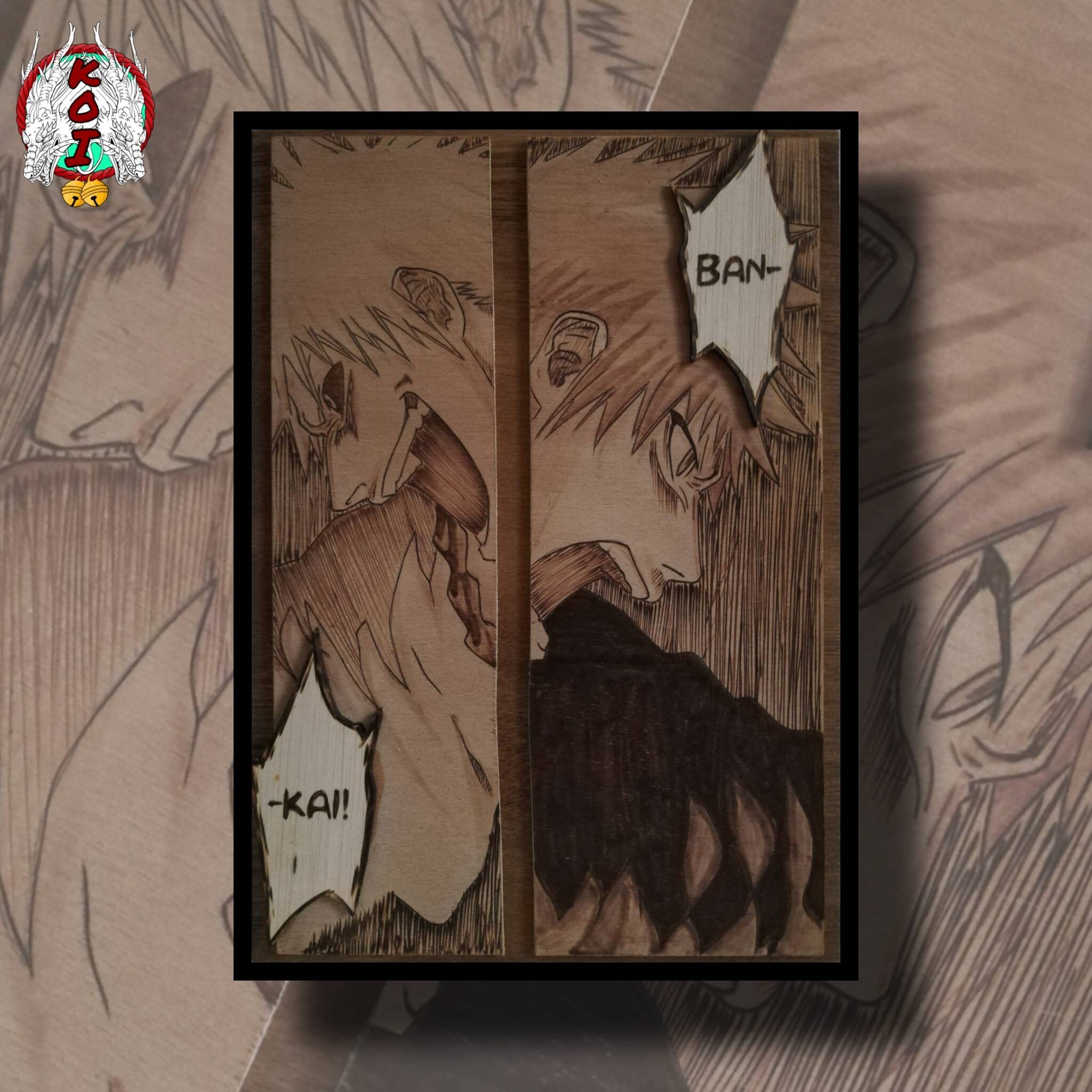 Anime Pyrography Painting in Wood Bleach Ichigo Painting Wall ...
