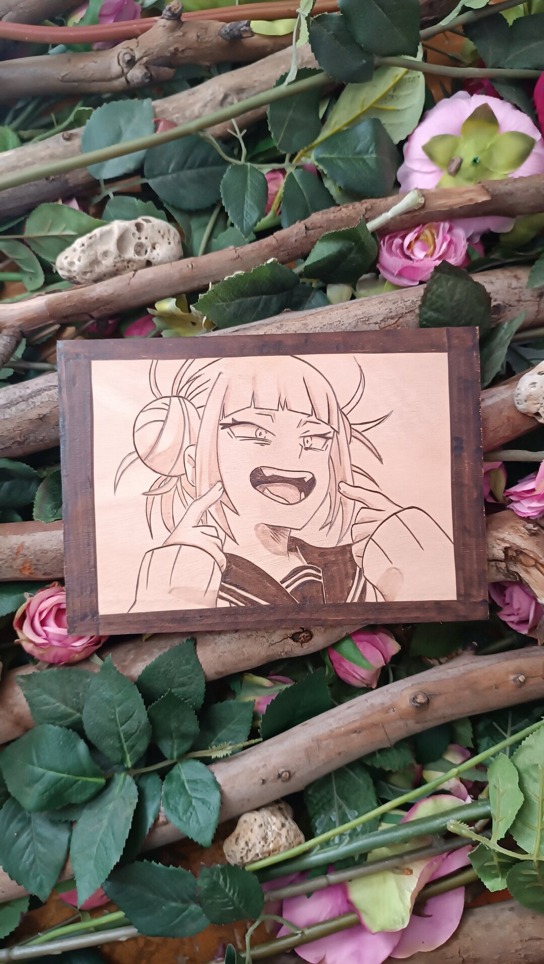 Toga Boku No Hero Painting Pyrography Pyrography Anime on Wood Anime ...