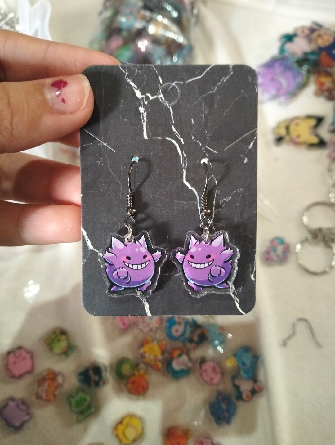 Pokémon Gengar Earrings, Acrylic Earrings Anime Earrings Nintendo ...