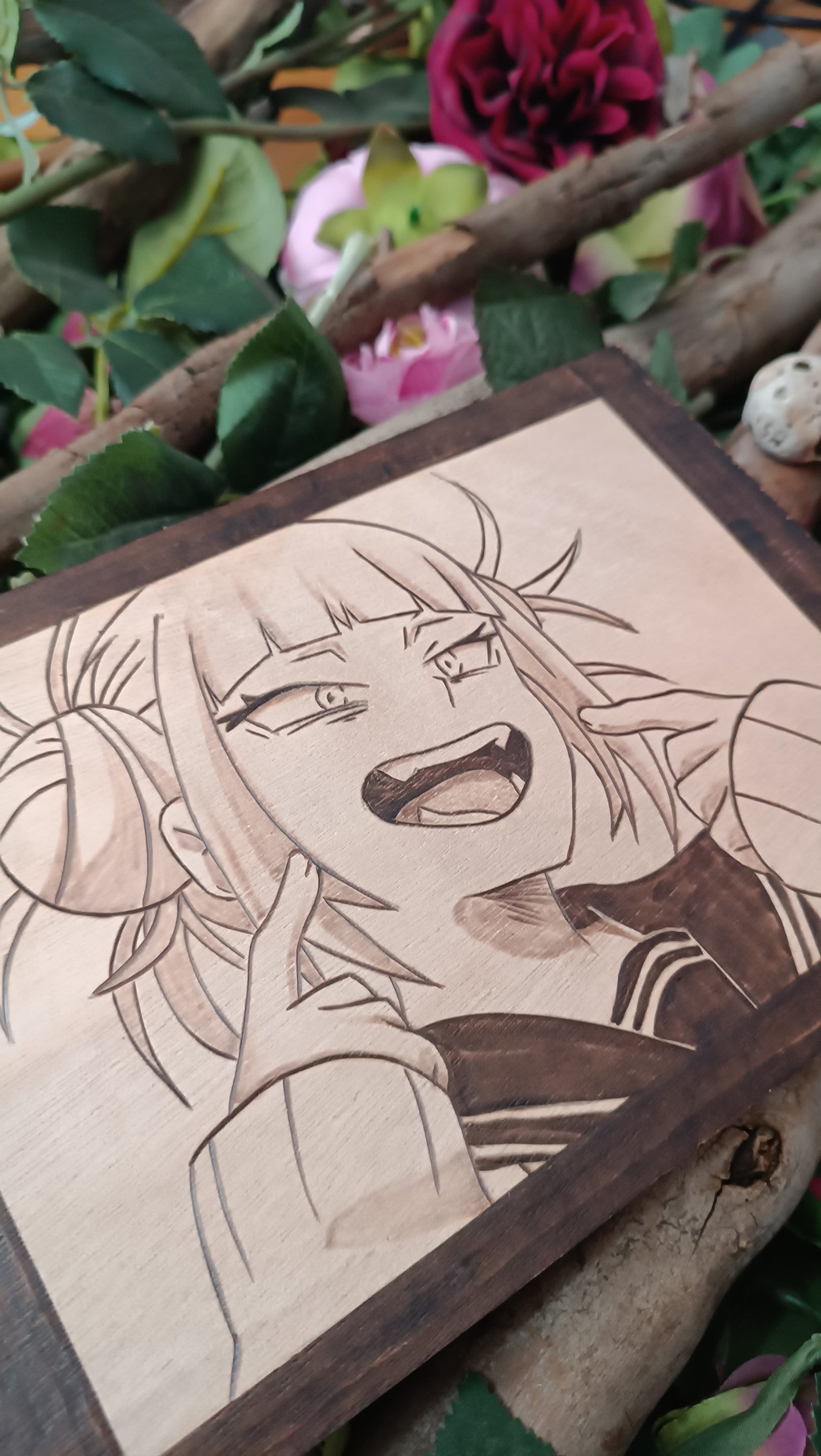 Toga Boku No Hero Painting Pyrography Pyrography Anime on Wood Anime ...