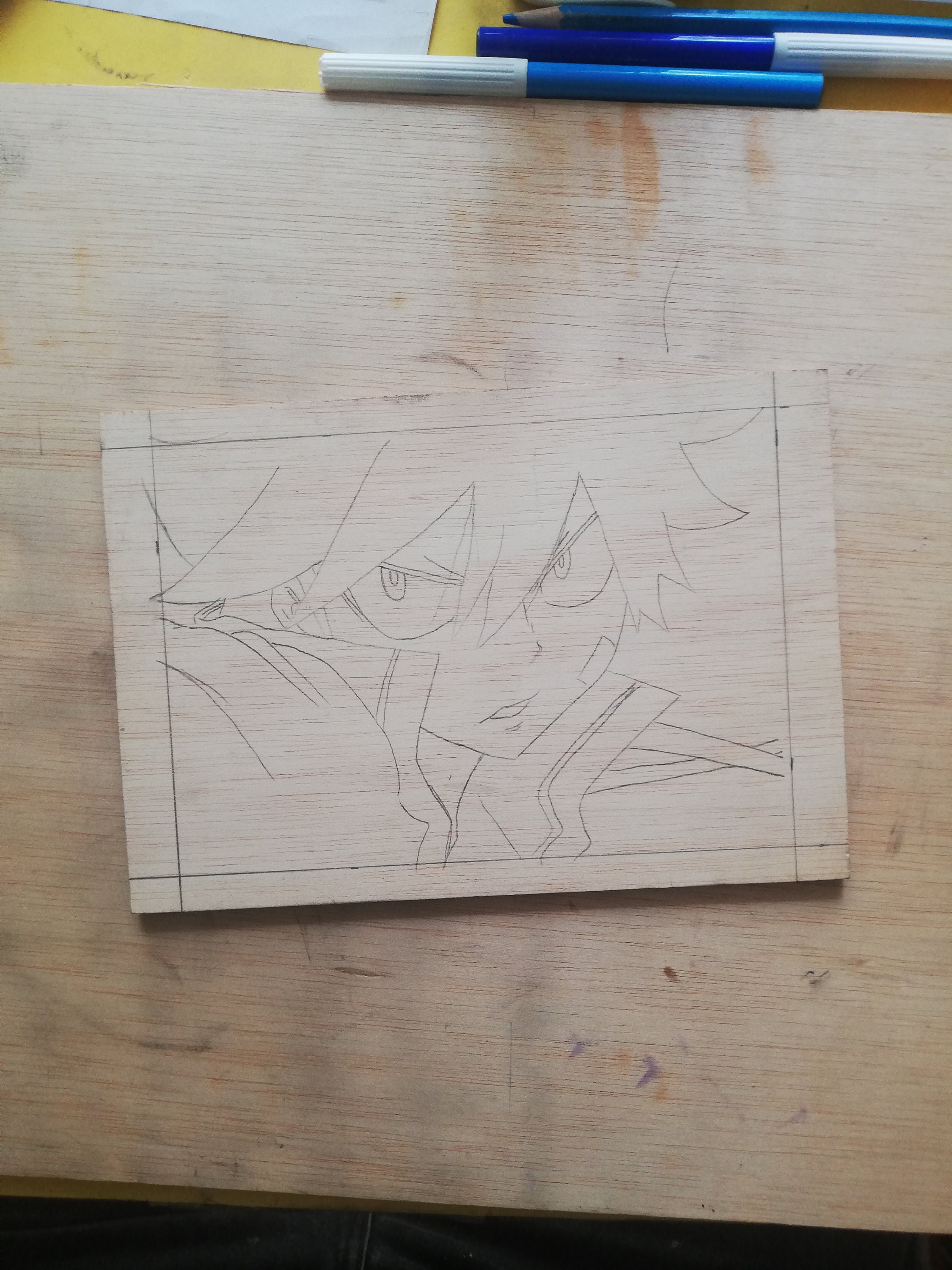 Anime Pyrography Painting in Wood Edens Zero Painting Wall Decoration ...