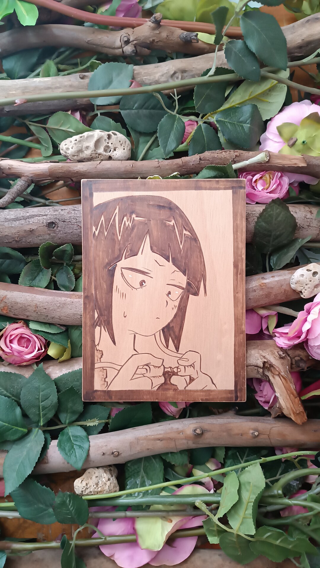 Anime Pyrography Painting in Wood Boku No Hero Painting Wall Decoration ...