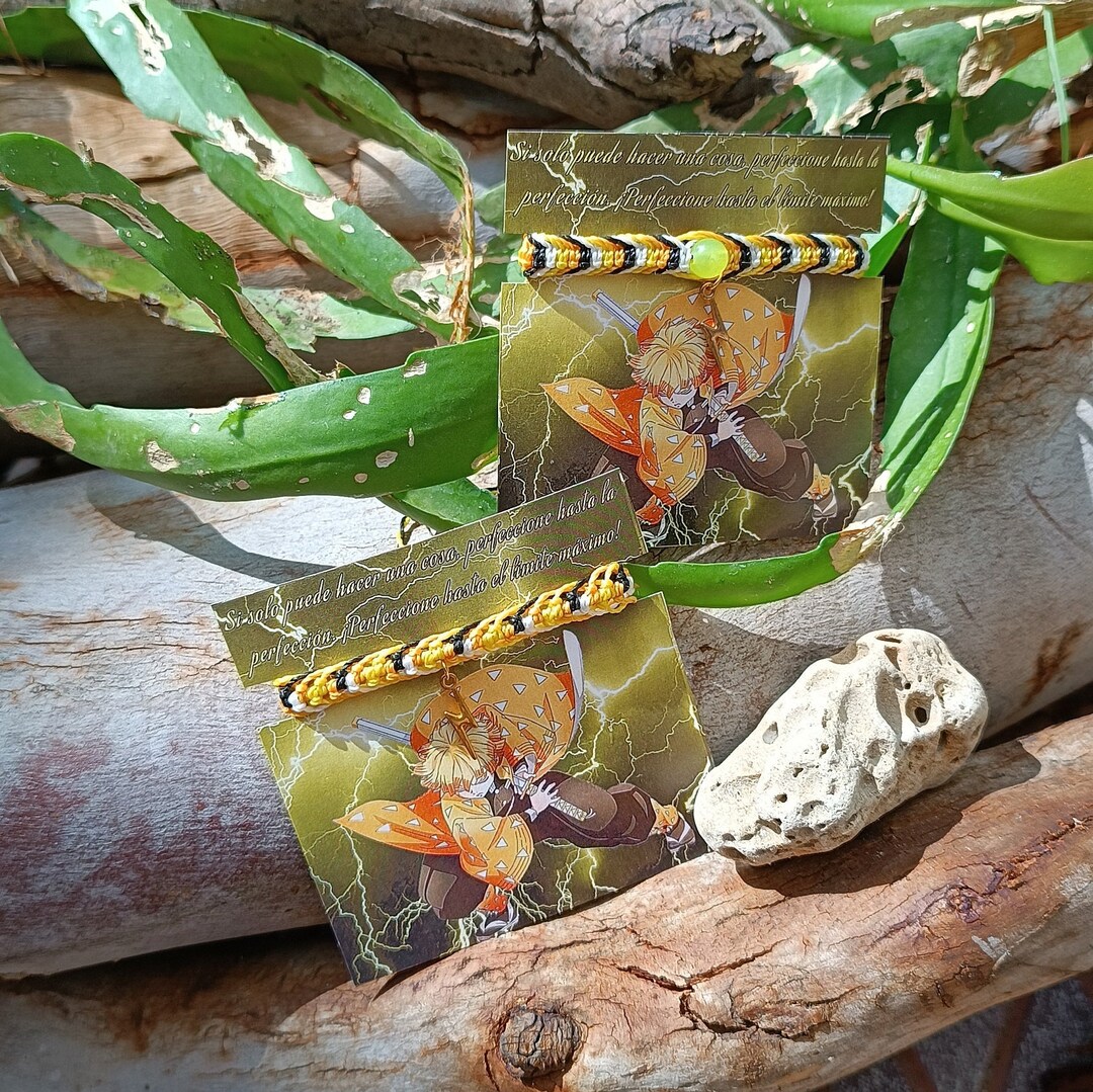 Anime Macrame Bracelet Zenitsu Kimetsu No Yaiba - Etsy