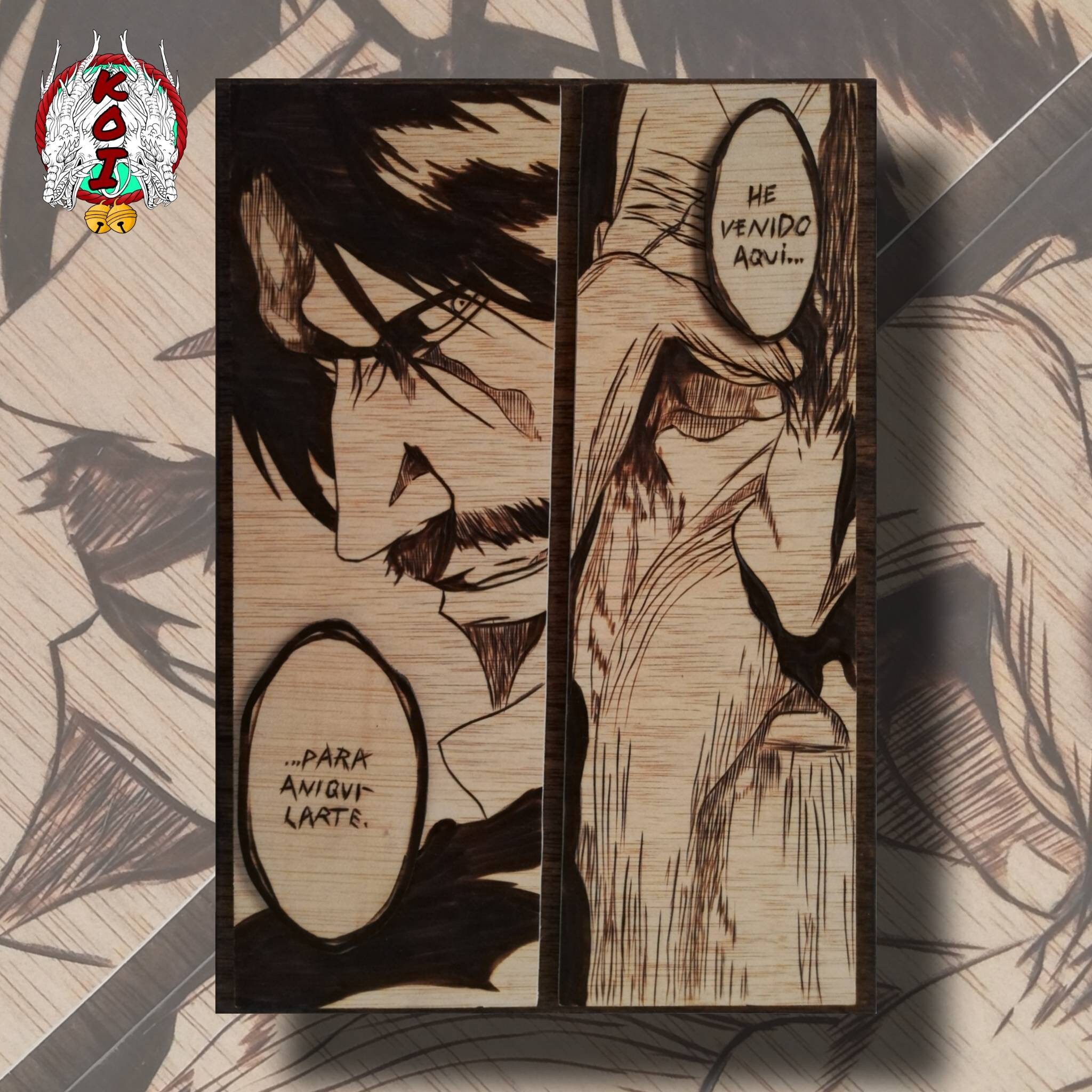 Anime Pyrography Painting in Wood Bleach Ichigo Painting Wall ...