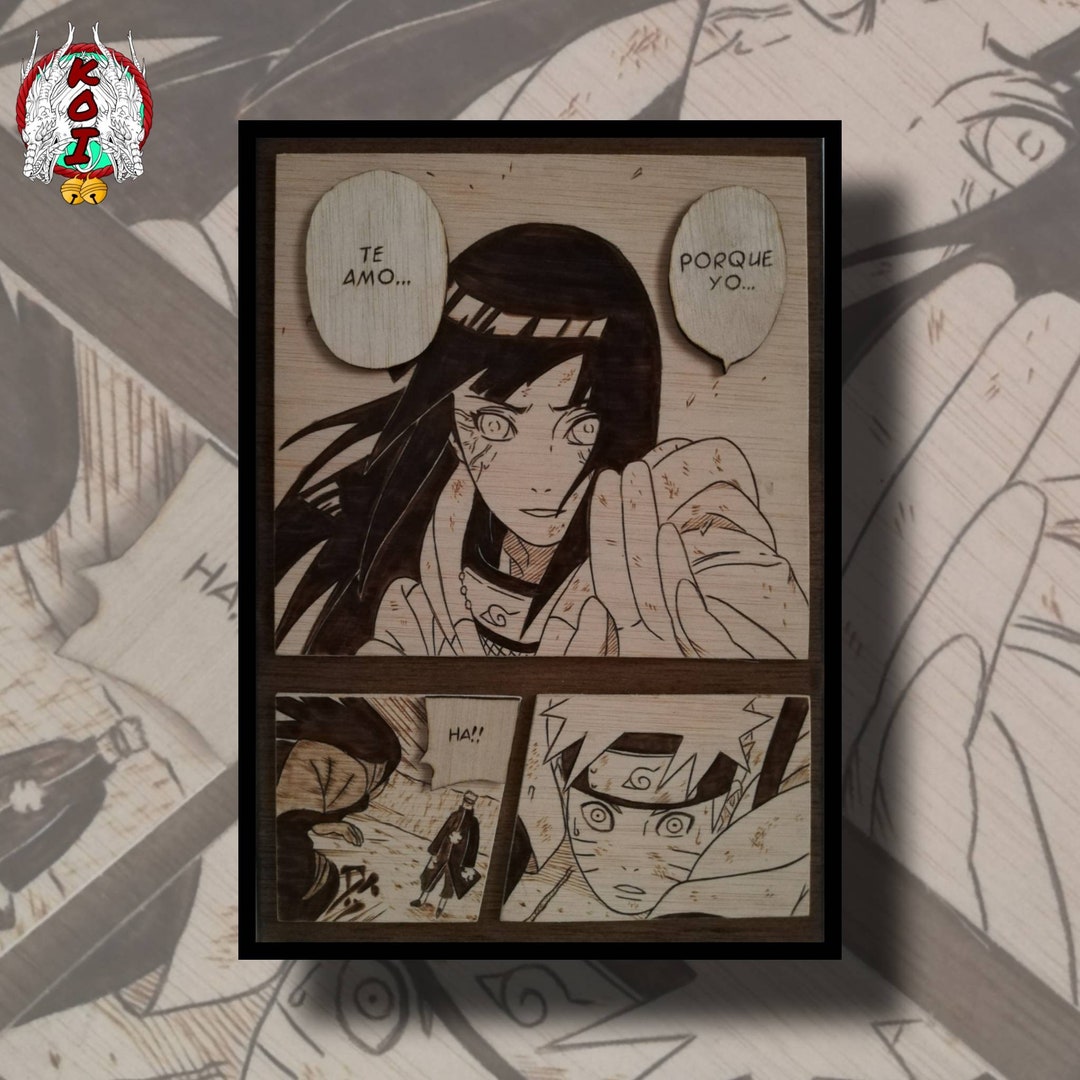 Naruto and Hinata Pyrography Anime Painting - Etsy