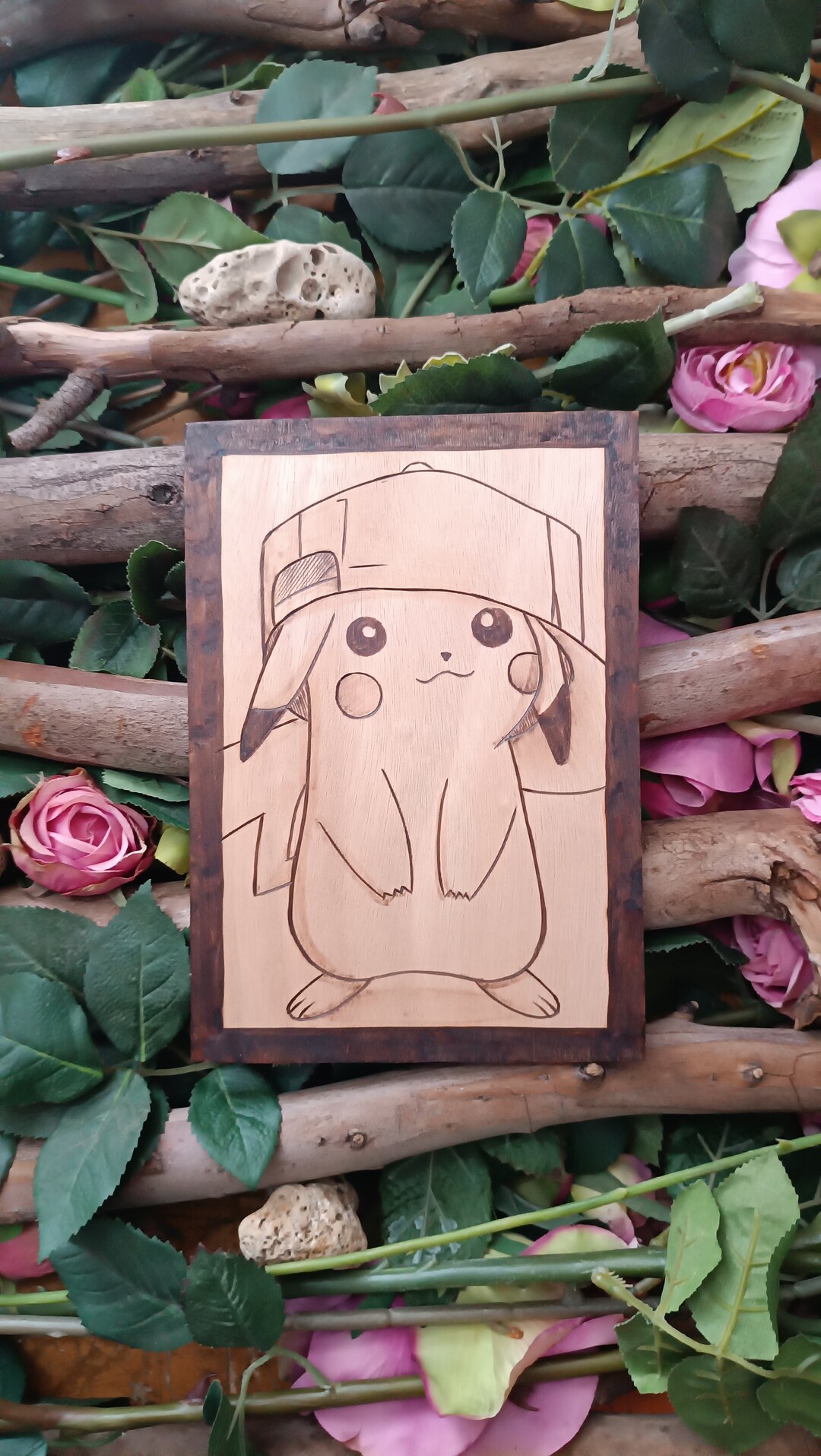 Pikachu Pokémon Painting Pyrography Pyrography Anime on Wood Anime ...