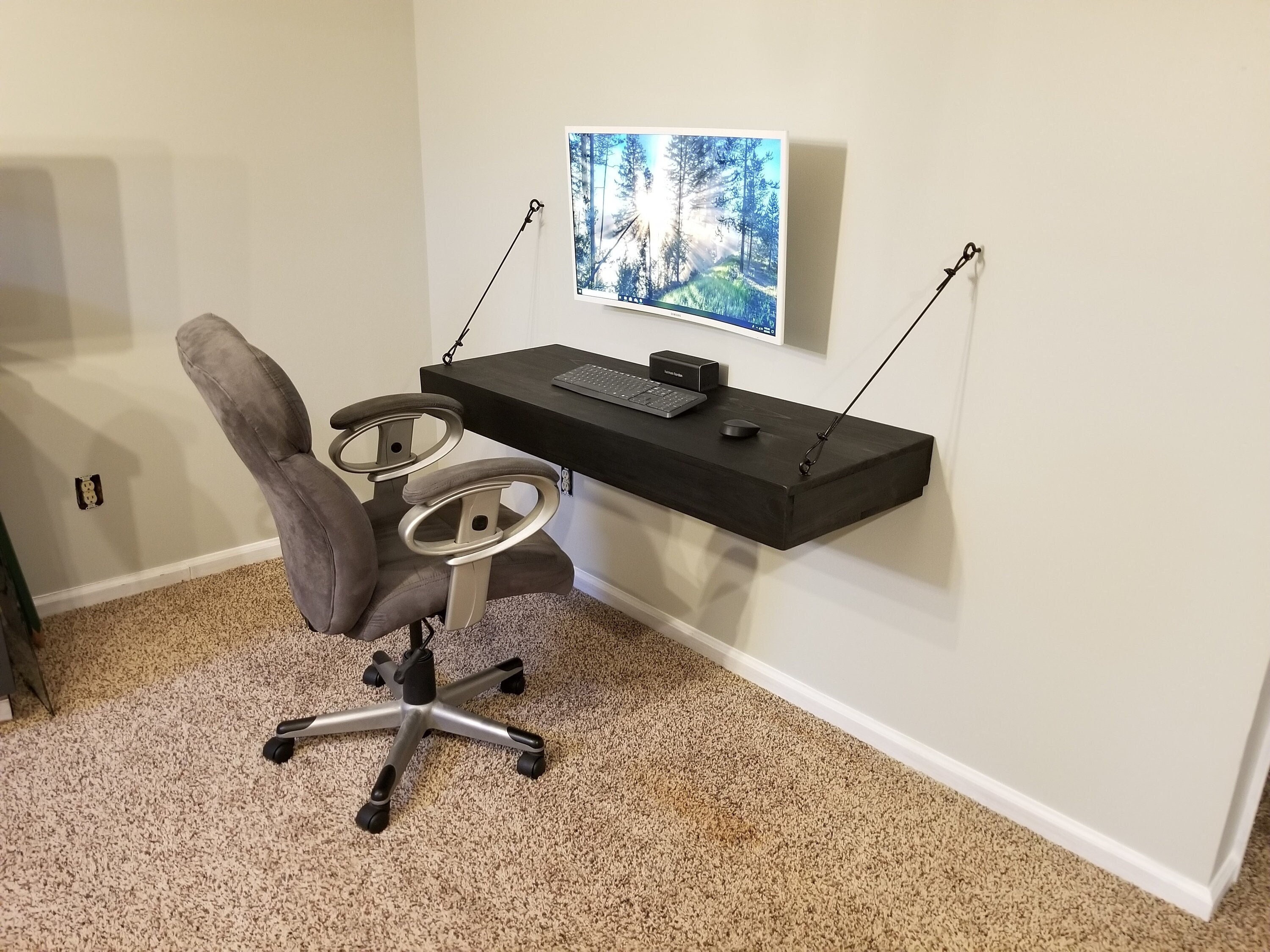 Modern Floating Desk - Etsy