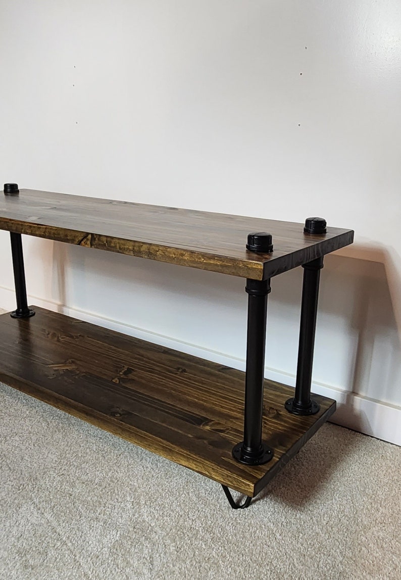 Vinyl Record Storage Console Pipe Supports TV Stand - Etsy