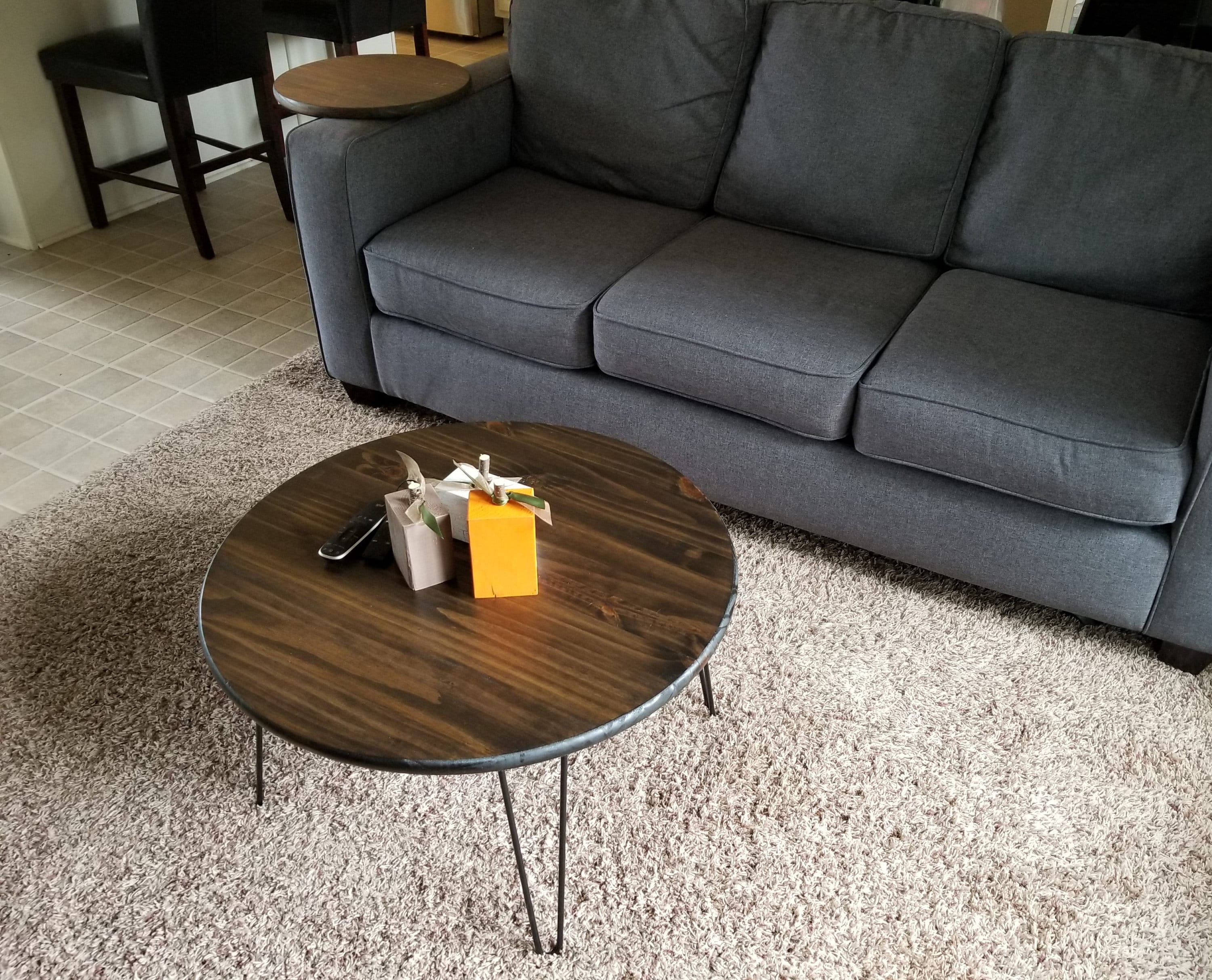 Round Wood Coffee Table, Rustic Coffee Table Round, Modern Coffee Table ...