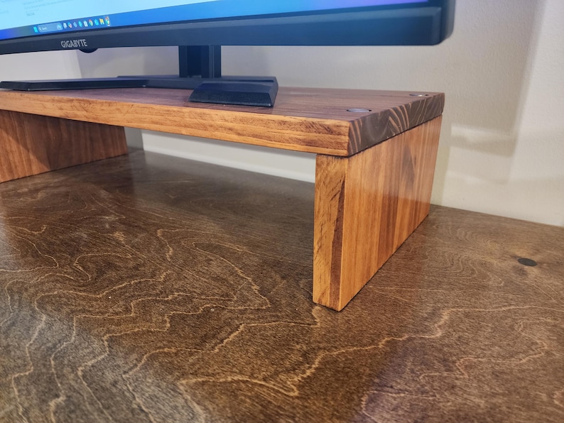 Wood Monitor Stand Monitor Riser Multiple Sizes and Colors Available - Etsy