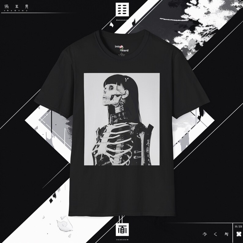 Cybercore Anime Girl Shirt Manga Horror Clothing Pastel Goth Aesthetic ...