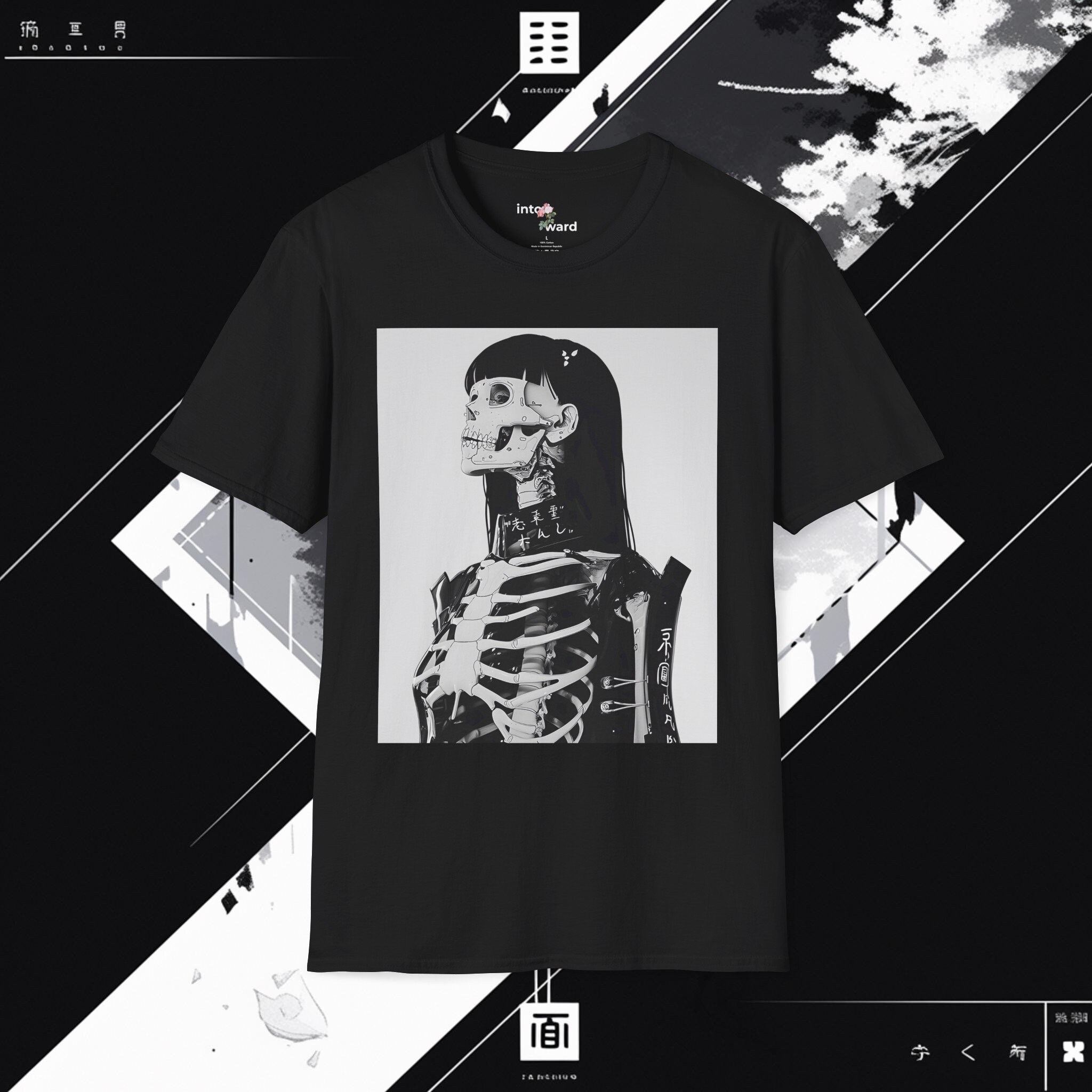 Cybercore Anime Girl Shirt Manga Horror Clothing Pastel Goth Aesthetic ...