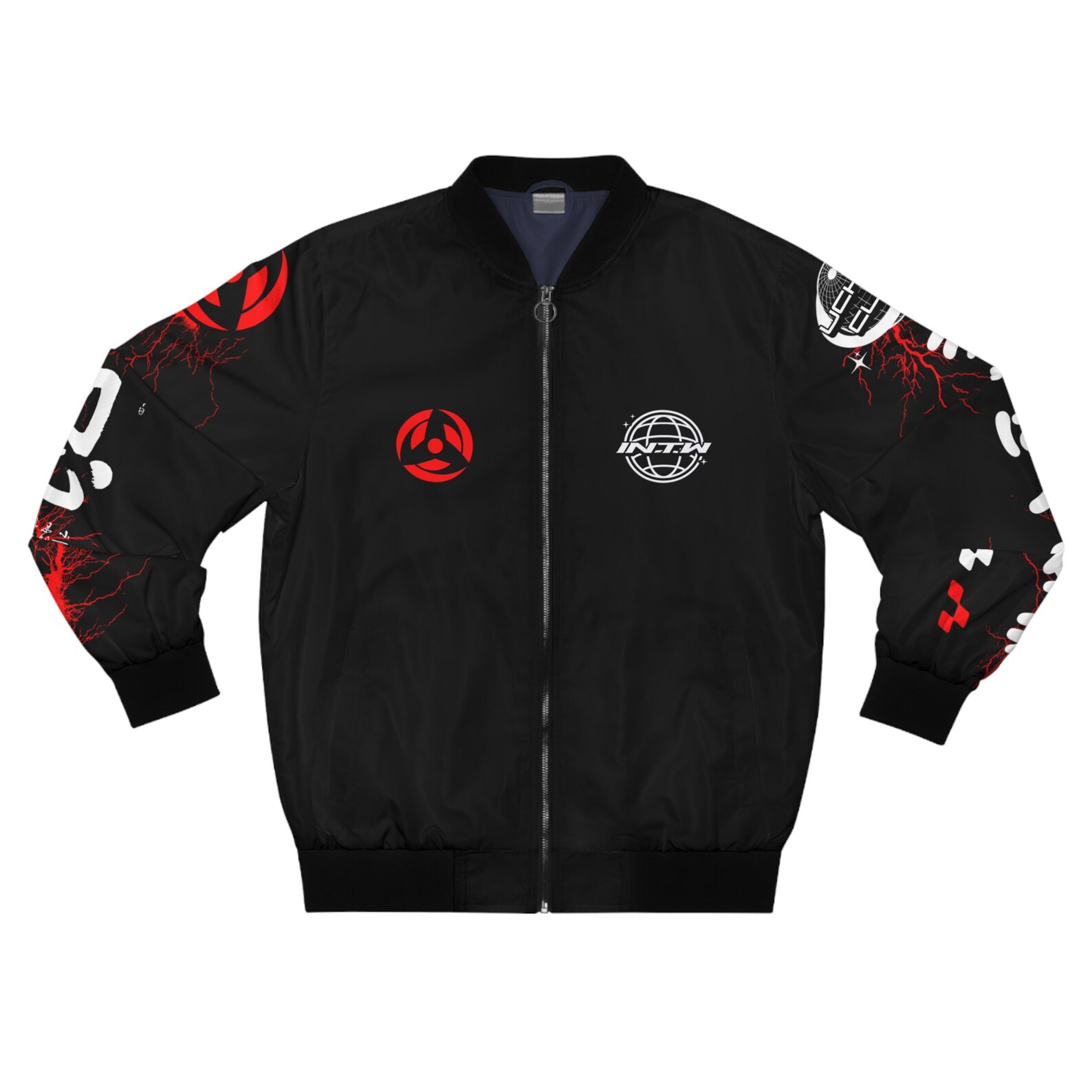Men's "shinobi" Vintage Bomber Jacket | Streetwear Anime Jacket ...