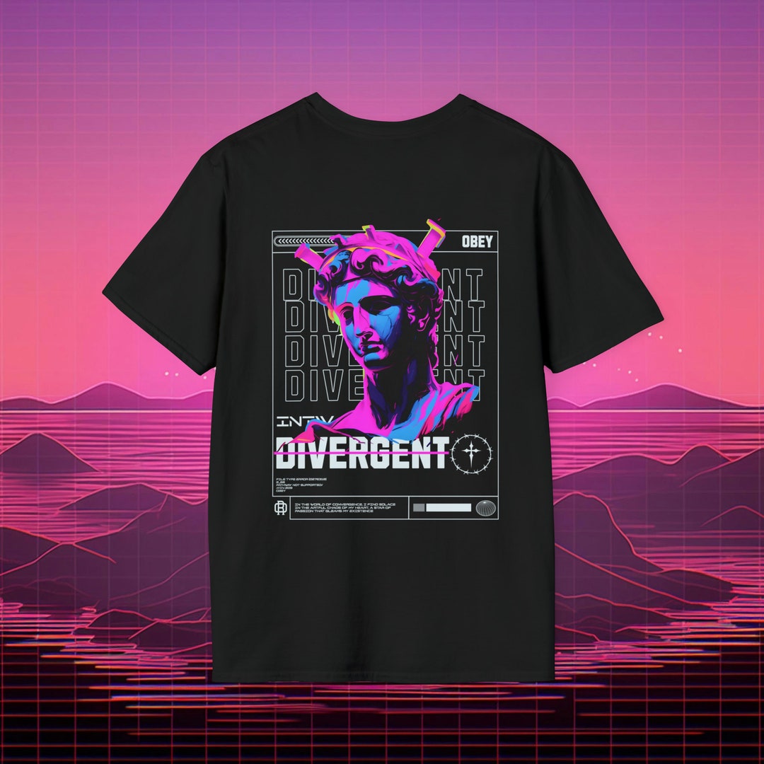 Divergent Shirt | Harajuku Y2K Clothing | Vaporwave Synthwave Aesthetic ...