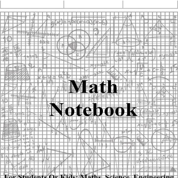 Mathematics Notebook - Etsy