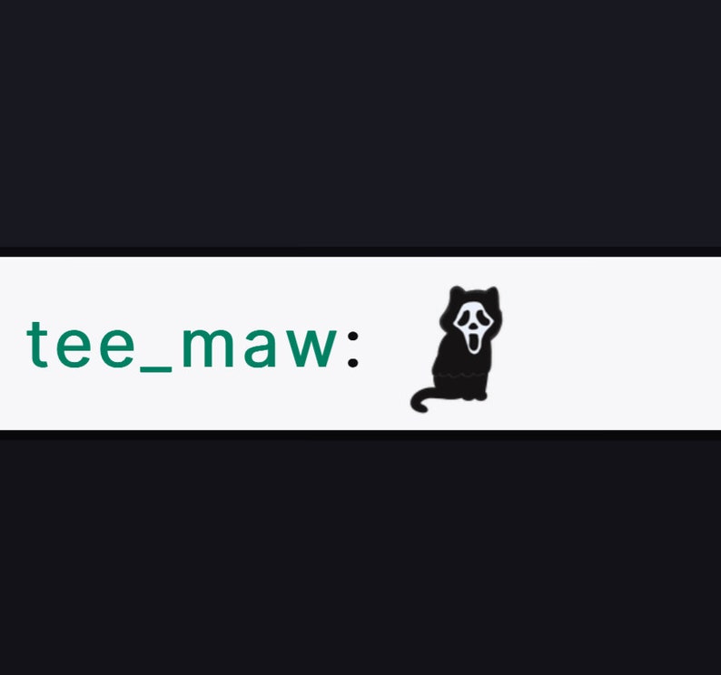 Black Cat With Scream Mask Emote for Twitch/discord - Etsy Canada