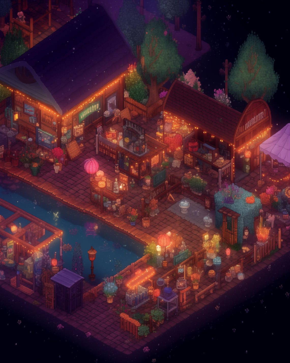 Ai-generated Stardew Valley-inspired Digital Art Bundle | 20 Cozy Pixel ...