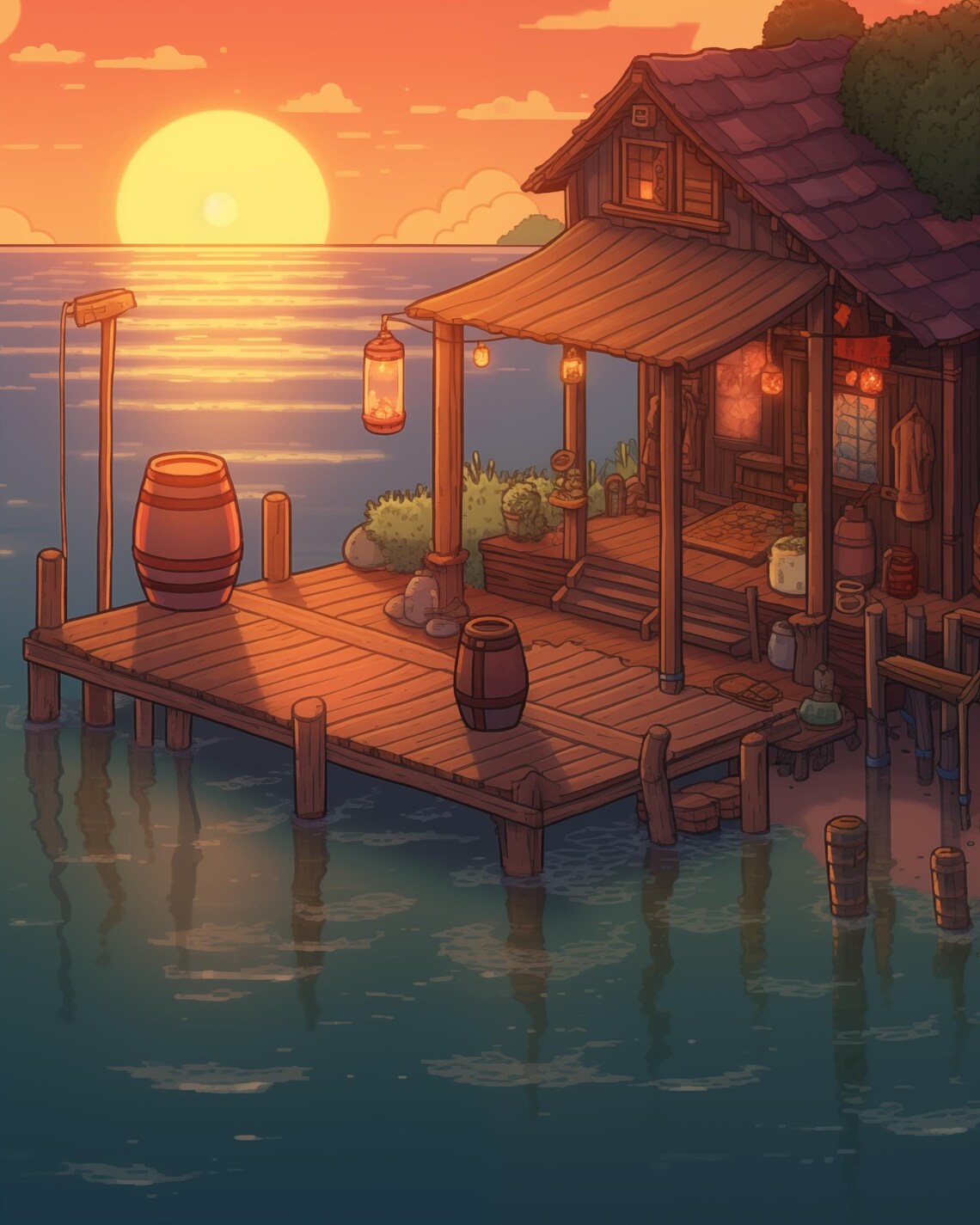 Ai-generated Stardew Valley-inspired Digital Art Bundle | 20 Cozy Pixel ...
