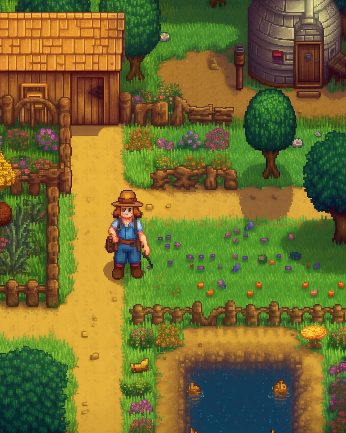 Ai-generated Stardew Valley-inspired Digital Art Bundle | 20 Cozy Pixel ...
