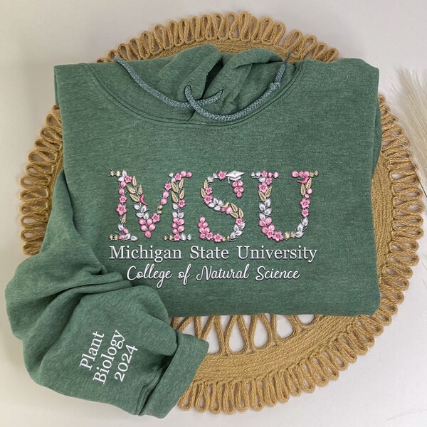 Embroidered College Sweatshirt - Etsy