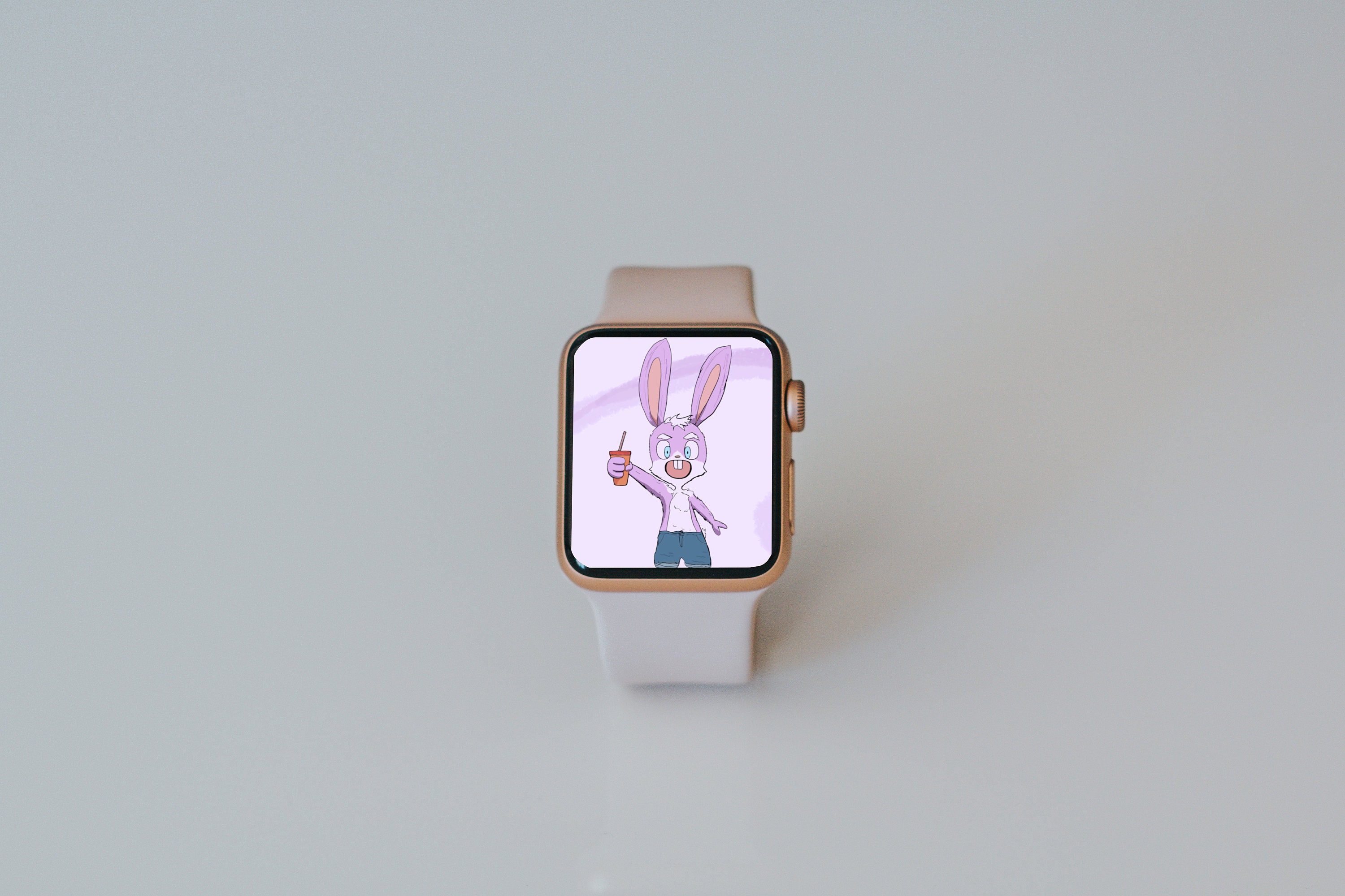 Cute Anime Digital Wallpaper, Bunny Rabbit Boy Artwork, Hand-drawn ...