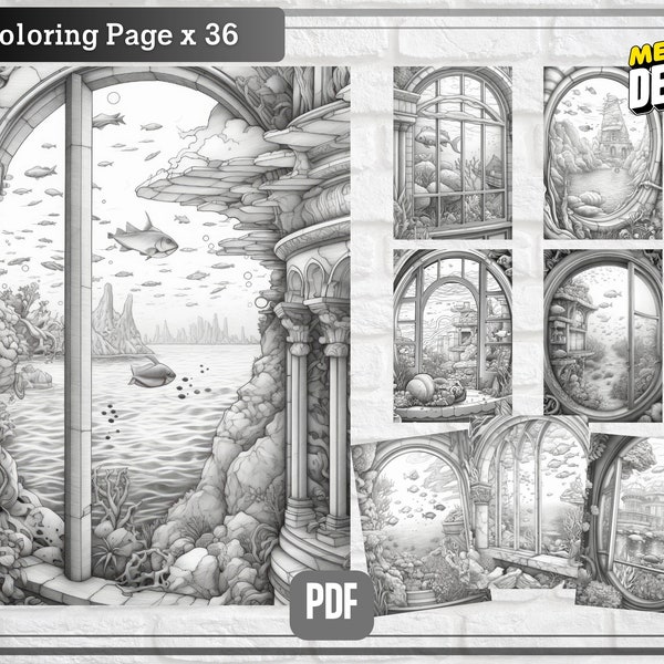 Open Window Coloring Page - Etsy