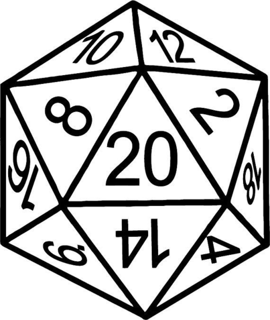 Dungeons & Dragons 20 Sided Dice Cookie Cutter - 50mm - Cutter and ...