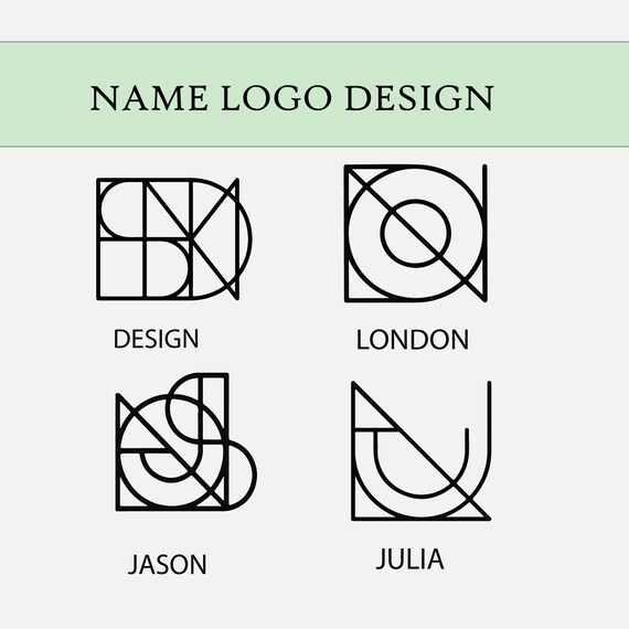 Custom Name Logo Design Minimalist Logo Name Logo SVG - Etsy