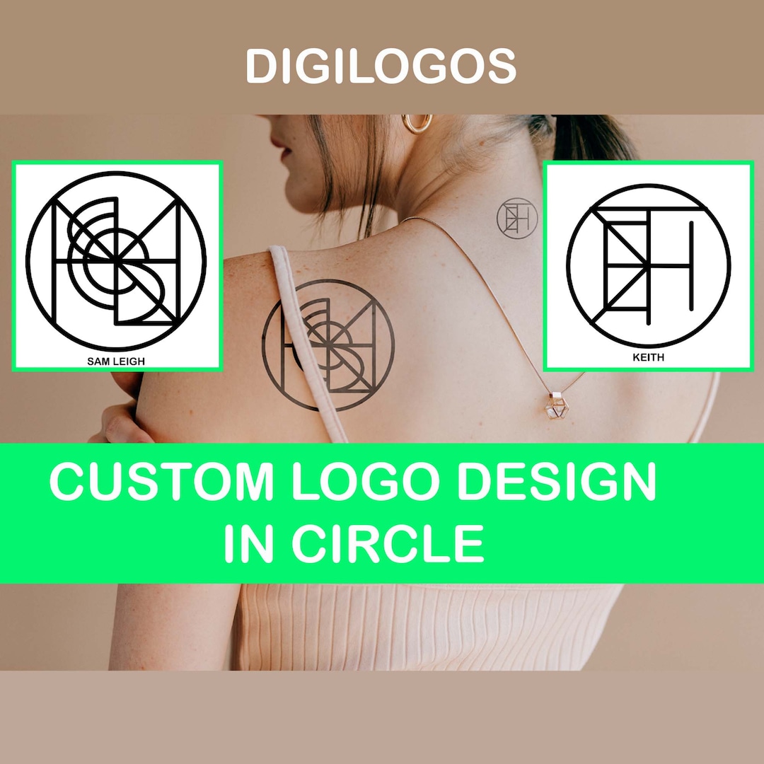 Custom Name Logo in Circle, Personalized Name Logo Design, Digital File ...