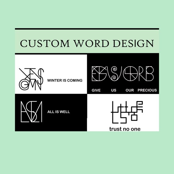 Custom Word Design Tattoo Design Minimal Tattoo Design - Etsy